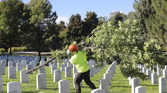 Forestry Team Honors Veterans at Fort Logan National Cemetery During ...
