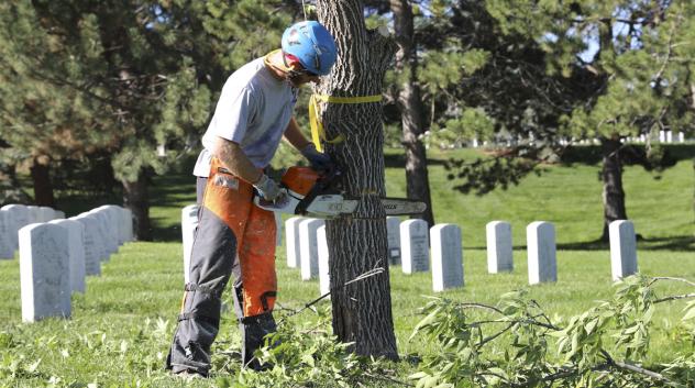 Forestry Team Honors Veterans at Fort Logan National Cemetery During ...